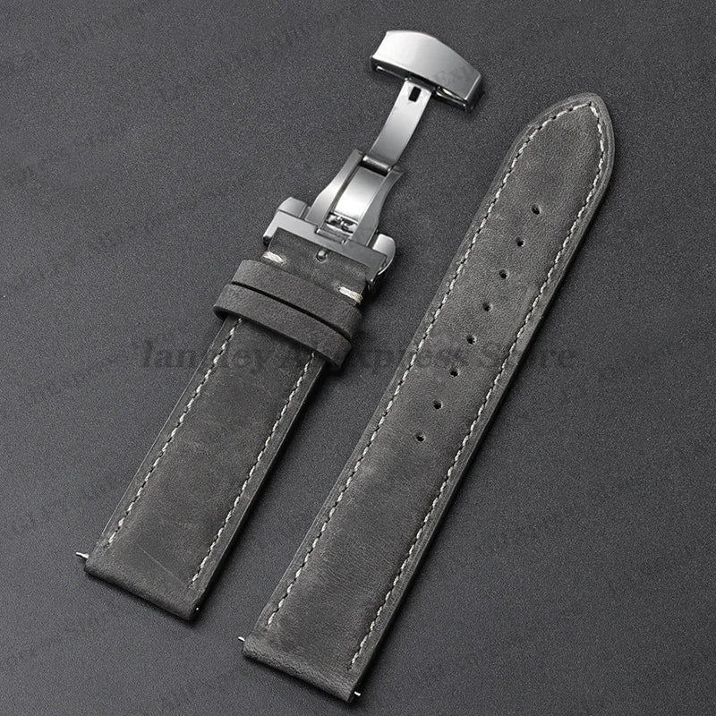 Motorola Moto Leather Watch Band, Butterfly Buckle Strap, Brown ...