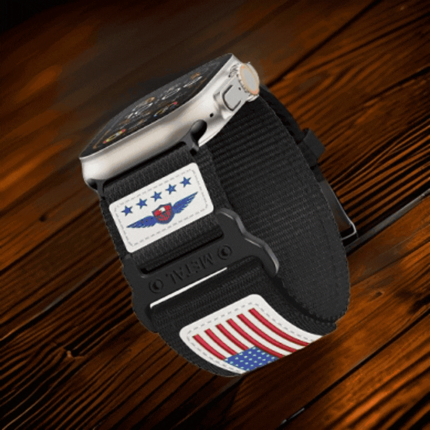 Police Military Fireman Velcro USA FLAG Strap for Apple Watch ...