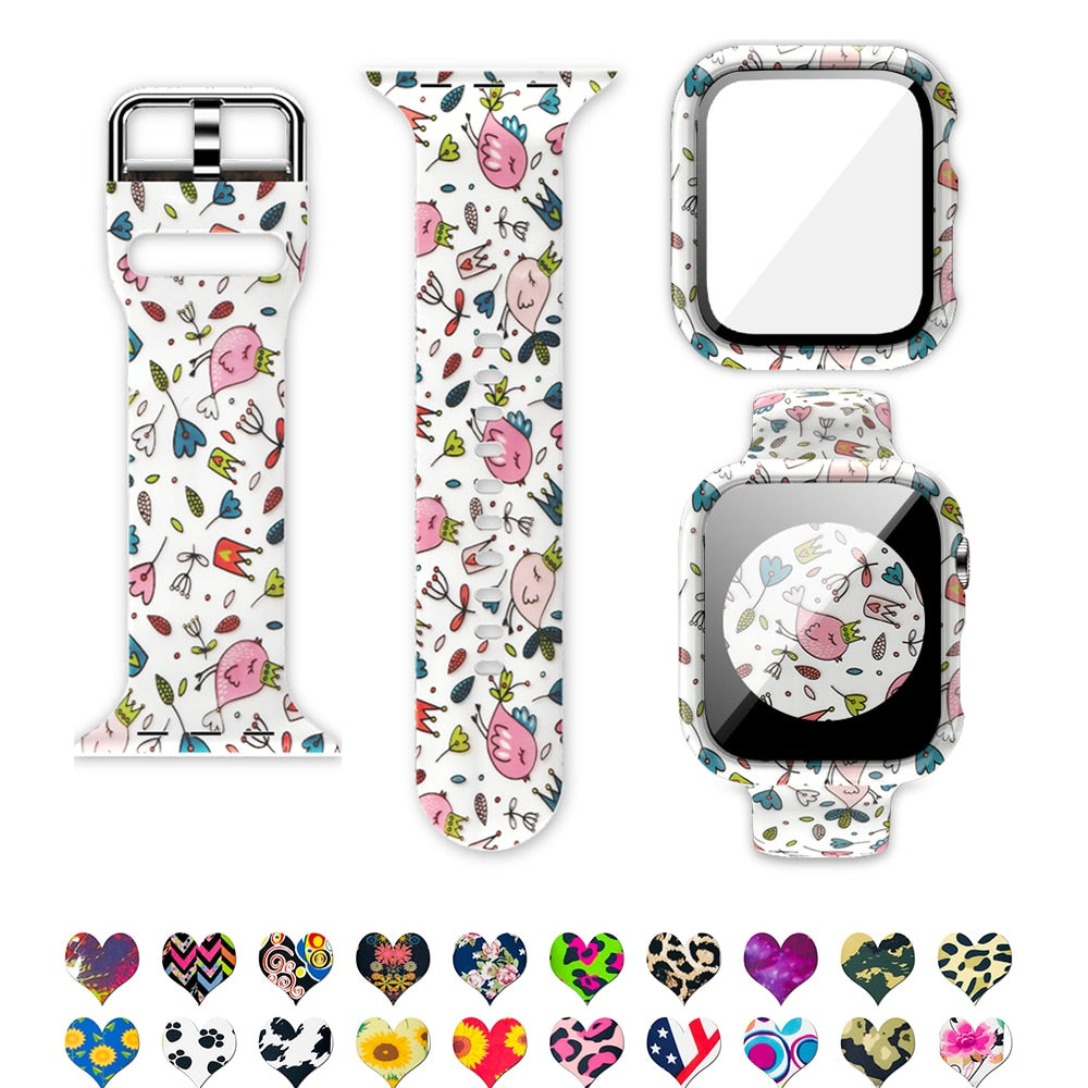 Designer Silicone Case and Strap Combo for Apple Watch ...